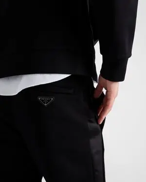 Prada Technical Fleece Trousers With Duchesse Details