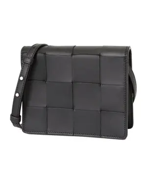 Bottega Veneta Mini Cassette Shoulder Bag - Black