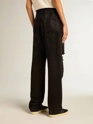 GOLDEN GOOSE Embellished Distressed Trousers