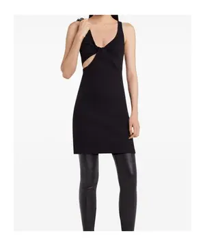 COURREGES Courrèges Ribbed Twist Cut-out Mini Dress