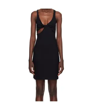 COURREGES Courrèges Ribbed Twist Cut-out Mini Dress