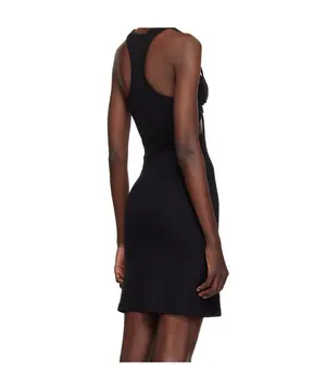 COURREGES Courrèges Ribbed Twist Cut-out Mini Dress