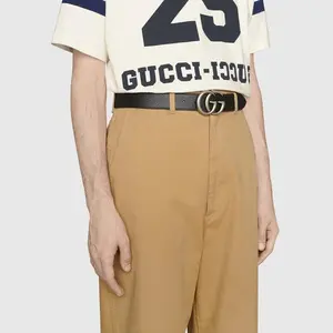 Gucci Gg Marmont Reversible Leather Belt - Black