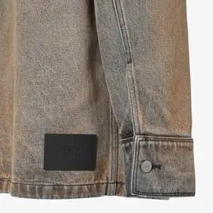 Fendi Long Sleeved Overdyed Denim Shirt
