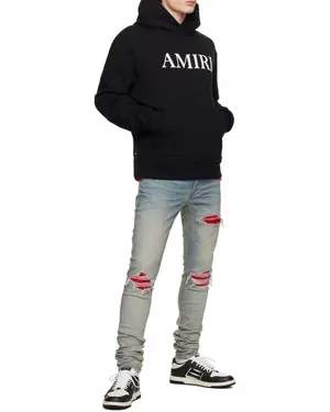 Amiri Logo Printed Hoodie - Black