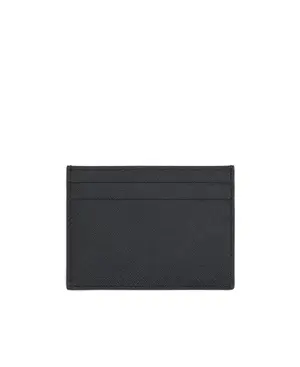 Prada Logo Plaque Cardholder - Black