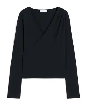 Max Mara V-neck Long-sleeved Top - Ultramarine