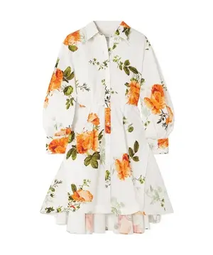 Erdem Floral Printed Dress - White