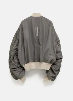 Rick Owens Temple Secchia Oversized Bomber Jacket - Gray