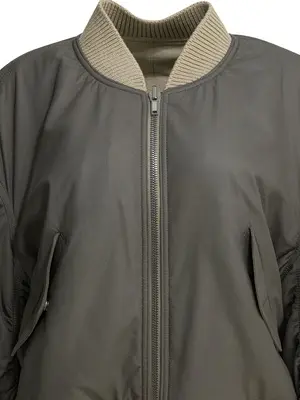 Rick Owens Temple Secchia Oversized Bomber Jacket - Gray