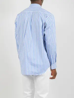 Comme Des Garçons Striped Buttoned Shirt - Blue