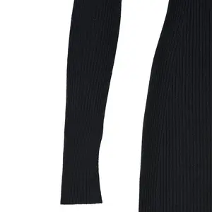 Alaïa Ribbed Knit V-neck Maxi Dress