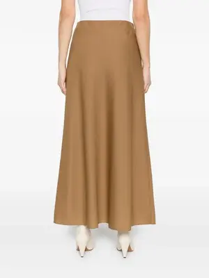 Alberta Ferretti High-waisted Midi Skirt - Brown