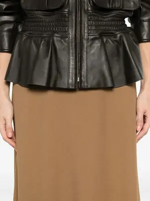 Alberta Ferretti High-waisted Midi Skirt - Brown