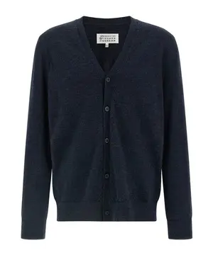 MAISON MARGIELA Button-up Knit Cardigan - Blue