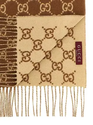 Gucci Gg Fringed Scarf