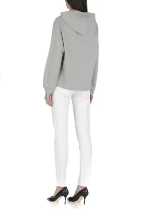 Moschino Hooded Sweatshirt With Lace Heart Detail