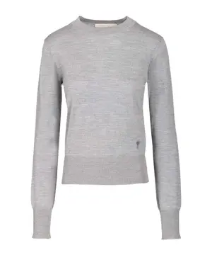 AMI Paris Logo Embroidered Crewneck Jumper