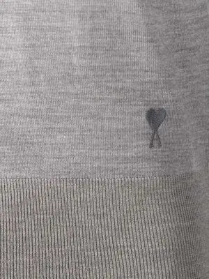 AMI Paris Logo Embroidered Crewneck Jumper