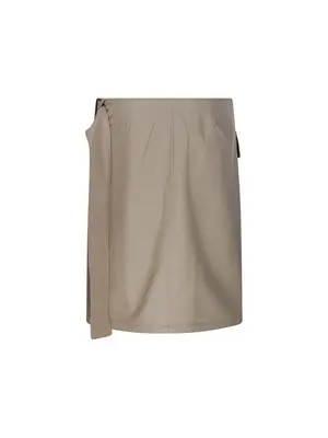 COURREGES Buckled Utility Midi Skirt