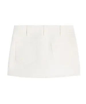 Celine Mini Skirt In Optic Wash Denim