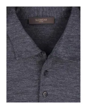 ZANONE Long Sleeved Polo Shirt - Grey