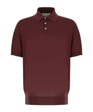 Brunello Cucinelli Collared Short-sleeved Polo Shirt - Red