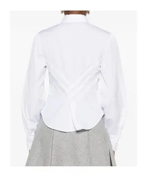 Ermanno Scervino Ruched Panel Collared Shirt