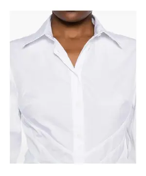 Ermanno Scervino Ruched Panel Collared Shirt