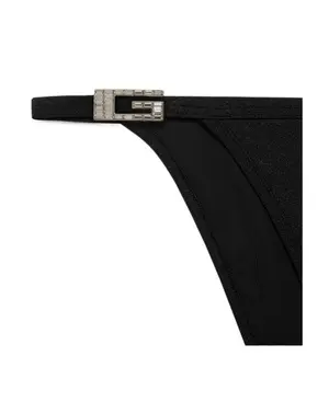 Gucci Two-piece Stretched Bikini Set With Embellished Logo