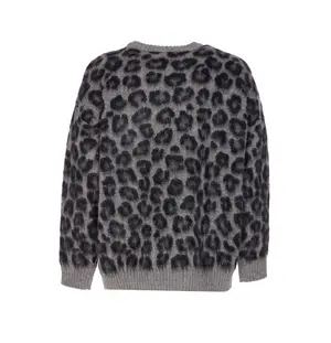 Bottega Veneta Leopard Print Crewneck Jumper