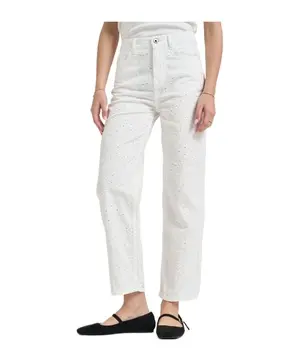 Liu Jo Straight Leg Embroidered Pants