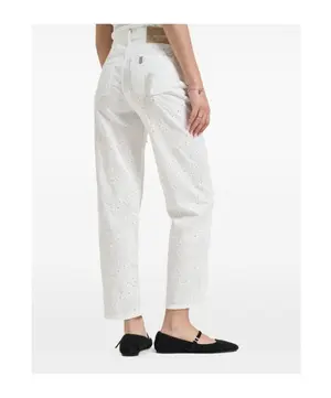 Liu Jo Straight Leg Embroidered Pants
