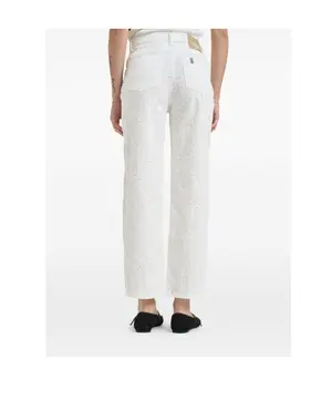 Liu Jo Straight Leg Embroidered Pants