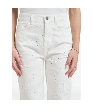 Liu Jo Straight Leg Embroidered Pants