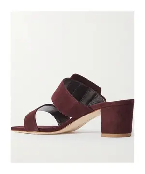 Manolo Blahnik Maysalebi" Suede Buckled High Heel Sandals