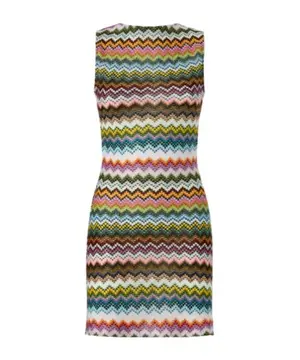 Missoni Zigzag Knitted Mini Dress - Multicolor