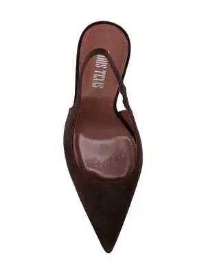 Paris Texas Pointed Toe High Heel Sandals - Black