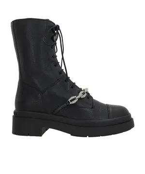 JIMMY CHOO Nari Combat Boots With Chain Detail