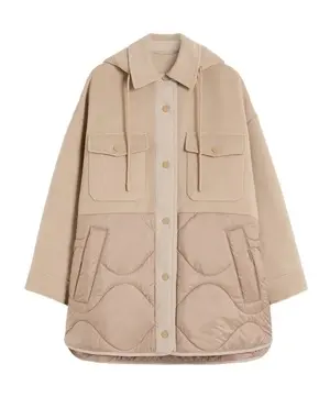 Max Mara Padded Coat In Double-sided Wool And Nylon