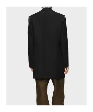 MAISON MARGIELA Double-breasted Frayed Detail Jacket
