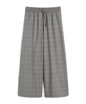 Max Mara Luigi Checked Wide-leg Trousers