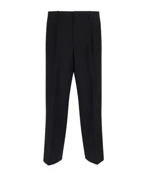 SUNFLOWER Pleated Wide Leg Trousers - Black