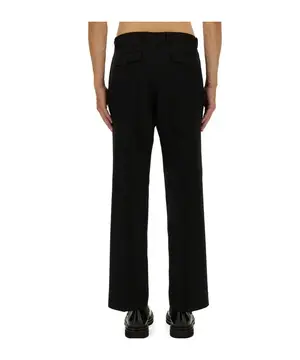 SUNFLOWER Pleated Wide Leg Trousers - Black