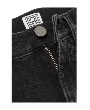TOTEME High-rise Straight Jeans - Black