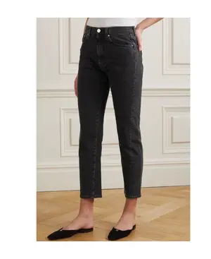 TOTEME High-rise Straight Jeans - Black