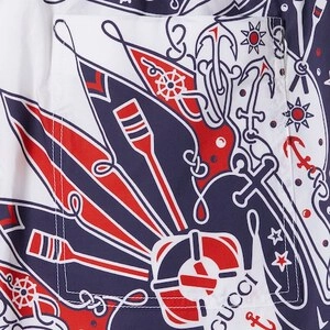 Gucci Printed Elasticated Waist Poplin Shorts