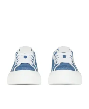 Givenchy 4g Denim Platform Sneakers - Medium Blue