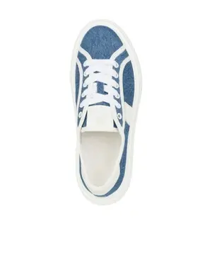 Givenchy 4g Denim Platform Sneakers - Medium Blue