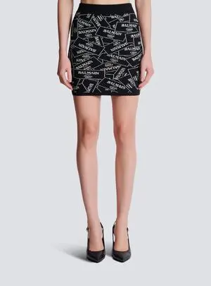 Balmain Logo Detailed Mini Skirt